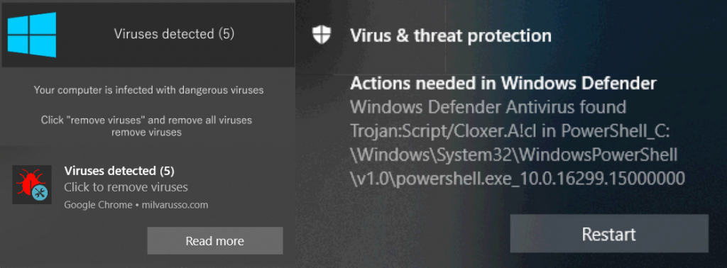 Viruses detected (5) pop-up. How do I get rid of virus notifications ...