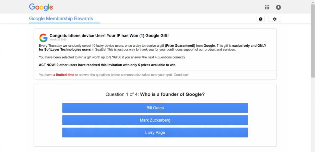 Google membership rewards scam - what is it? — How To Fix Guide