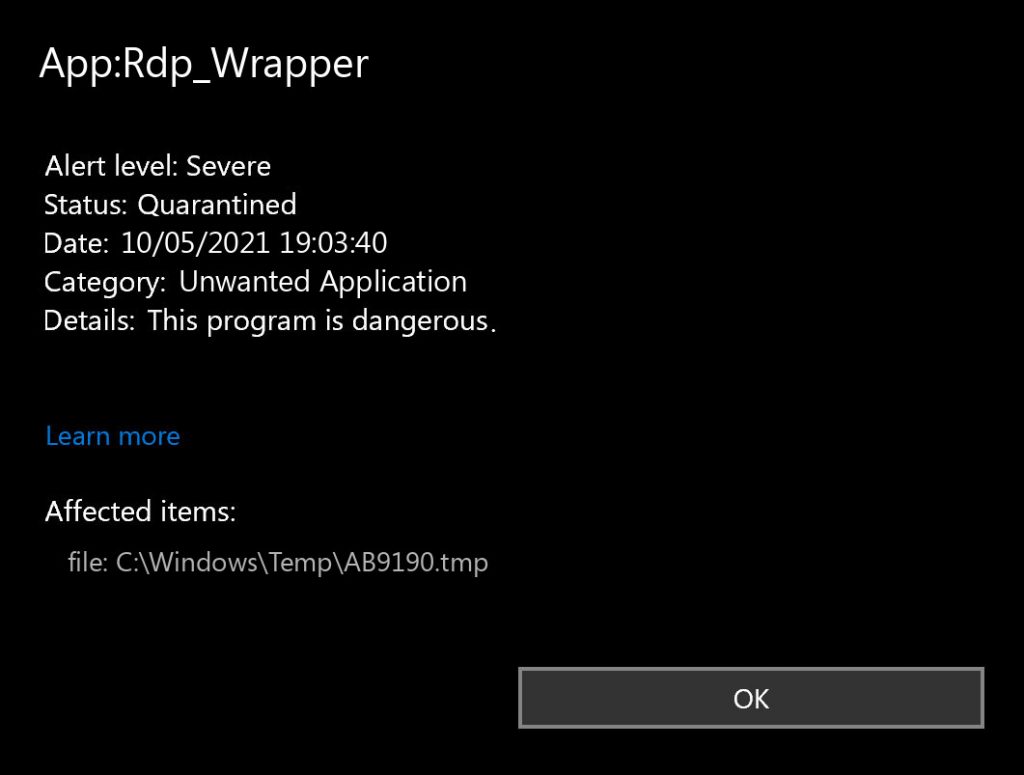 App:Rdp_Wrapper — Virus Removal Guide
