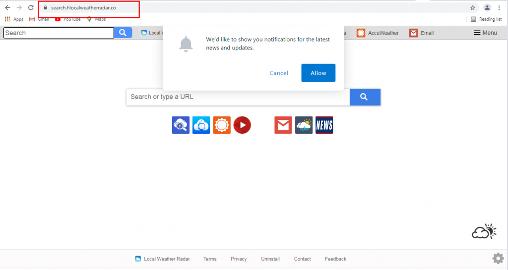 LocalWeatherRadar browser hijacker removal instructions