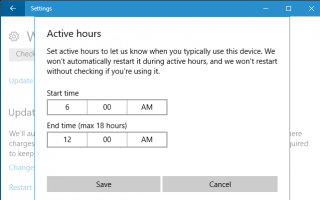 Active Hours: Windows 10 guide
