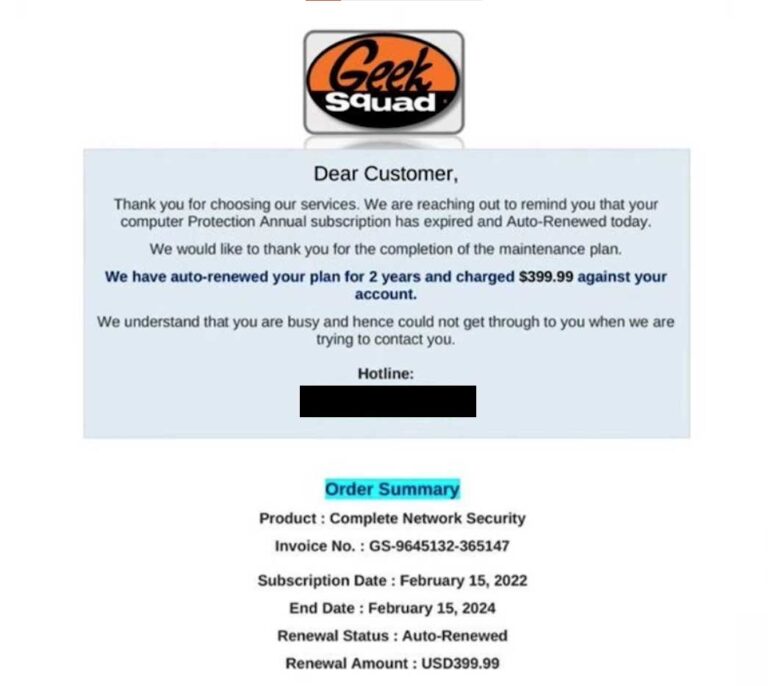 Geek Squad Email Scam: Removal & Recovery