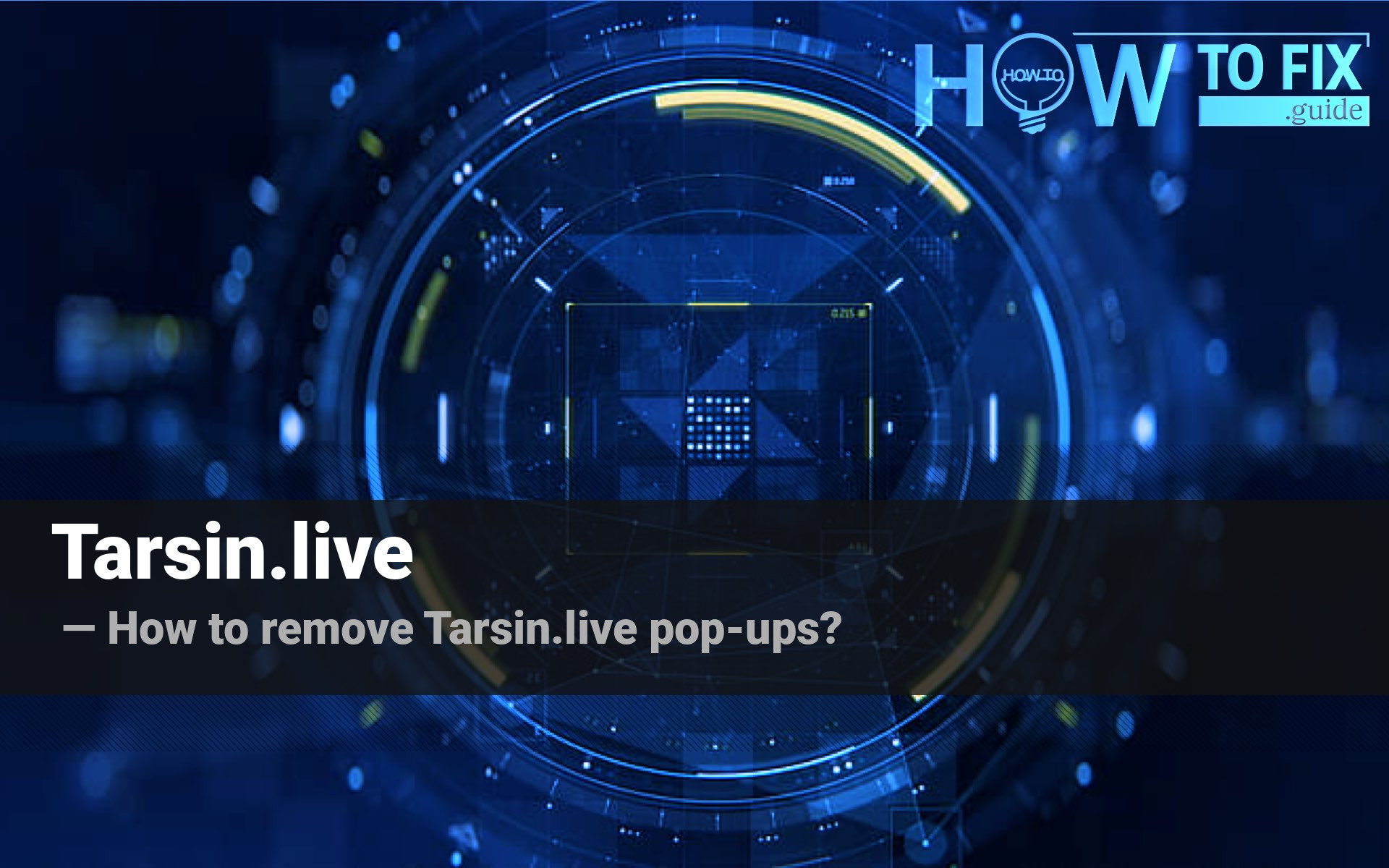 Remove Tarsin.live Pop-up Virus — How to Remove?