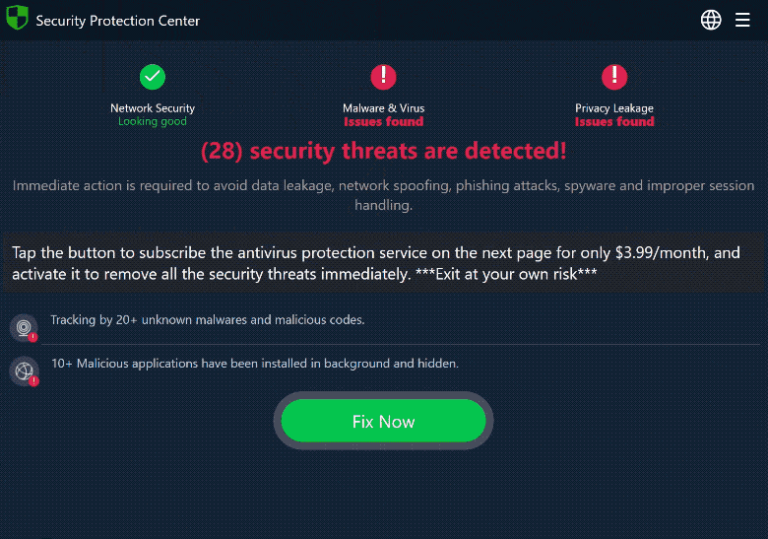 "Security Protection Center" Scam Removal
