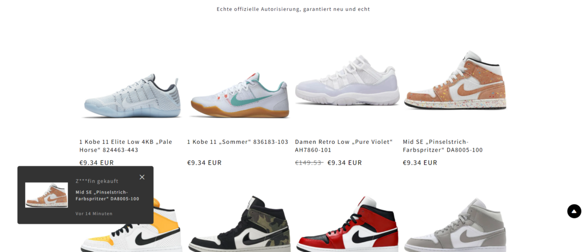 Flashoworkshop.com Scam Store: A Fake Nike Website